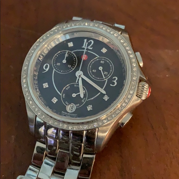 Michele | Accessories | Michele Diamond Face Watch | Poshmark